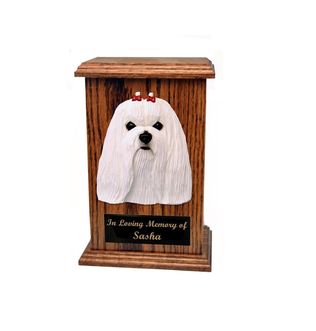 Maltese Memorial Urn- Engraving Not Included - Etsy