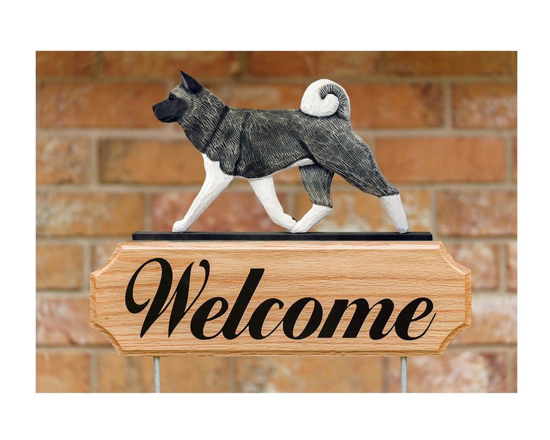 Akita Welcome Stake Sign - Etsy