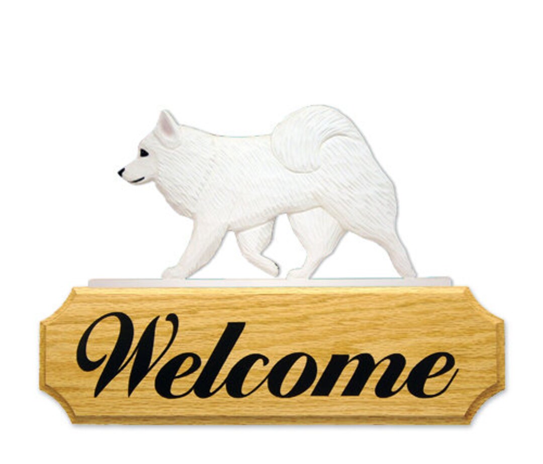 American Eskimo Dog Welcome Sign - Etsy