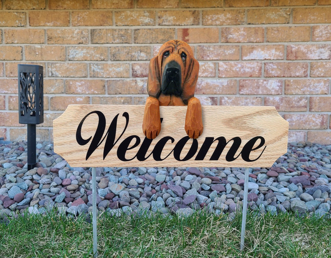 Bloodhound Topper Garden Sign - Etsy