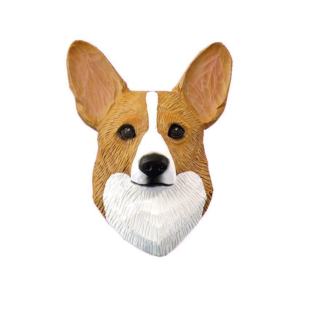 Pembroke Welsh Corgi Head Study Wall Hanging - Multiple Colors ...