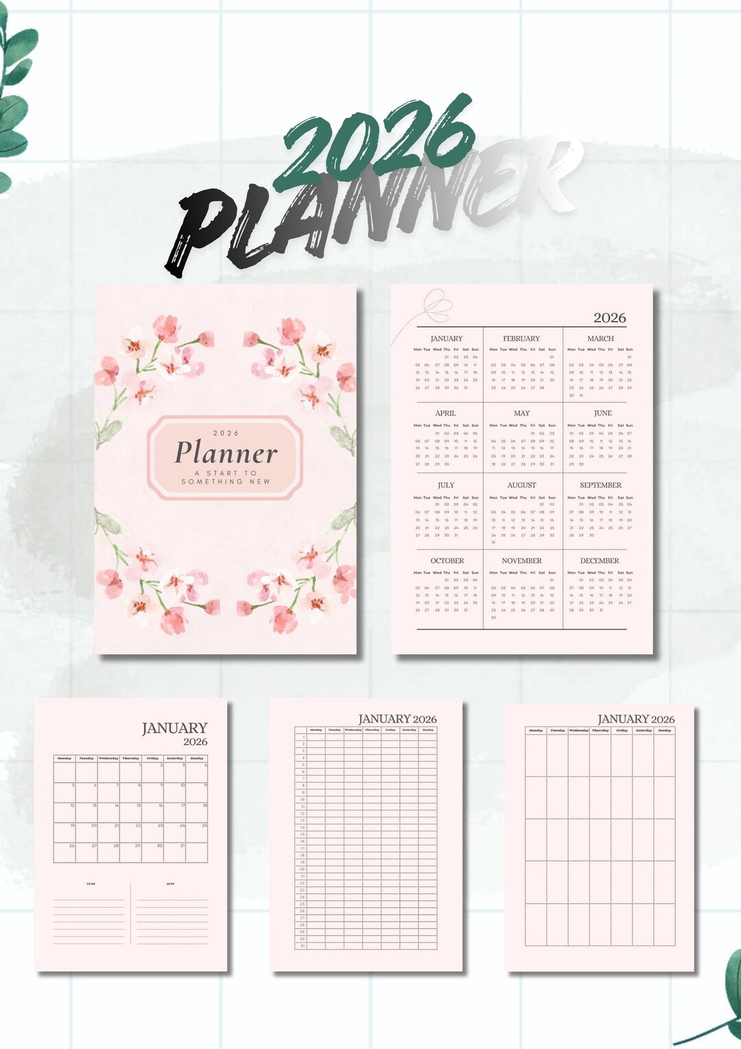 2026 Minimalist Planner I Elegant & Classy Template - Etsy