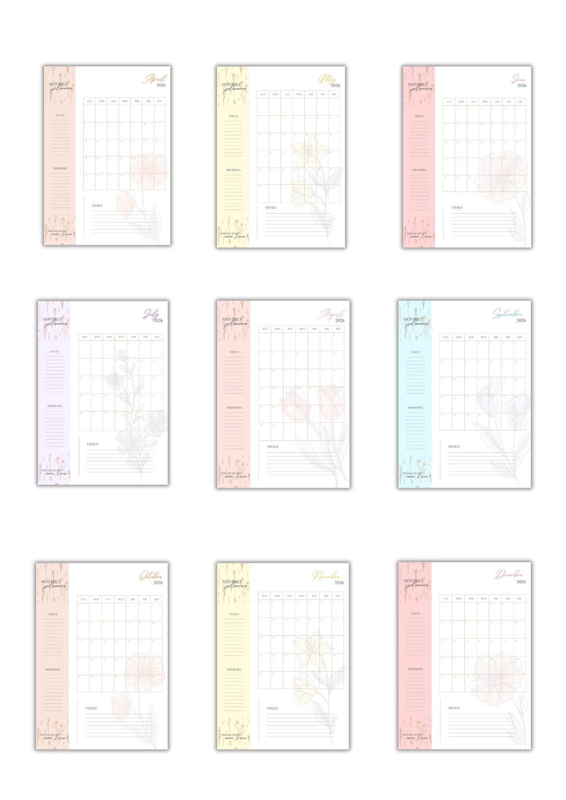 2026 Minimalist Yearly Planner I Elegant & Classy Template - Etsy