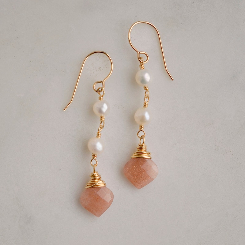 Peach Earrings - Etsy
