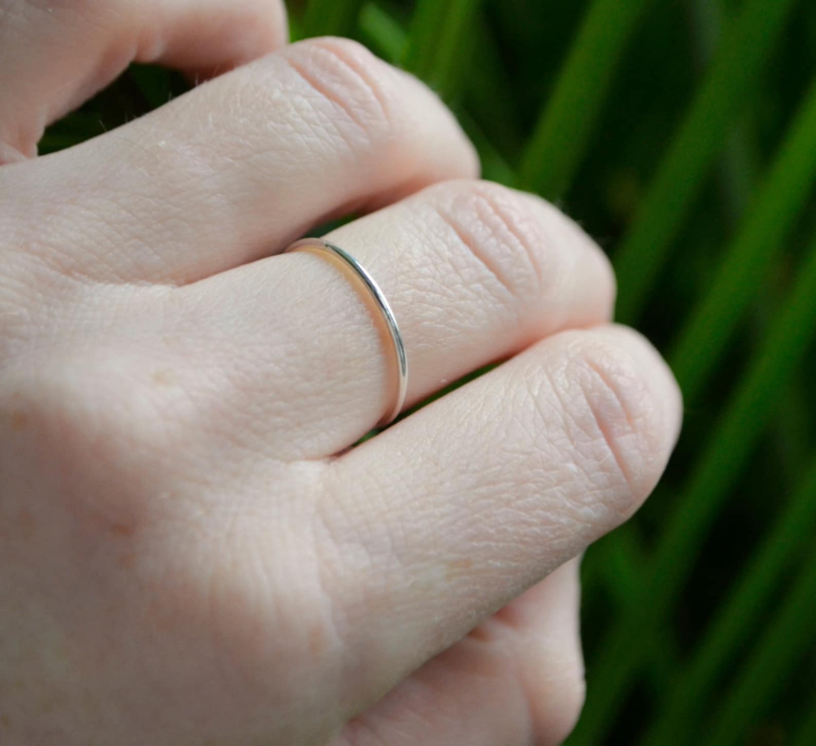 One Thin Silver Ring Sterling Silver Ring Stackable Silver | Etsy