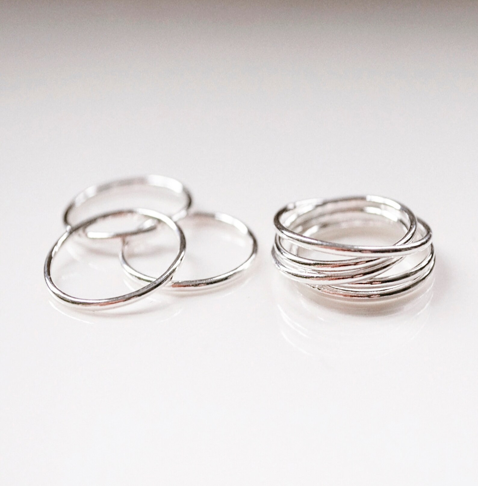 One Thin Silver Ring Sterling Silver Ring Stackable Silver | Etsy