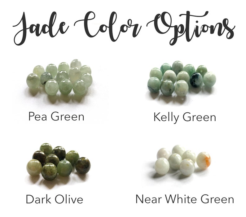 Small Green Jade Necklace Sterling Silver or 14kt Gold | Etsy