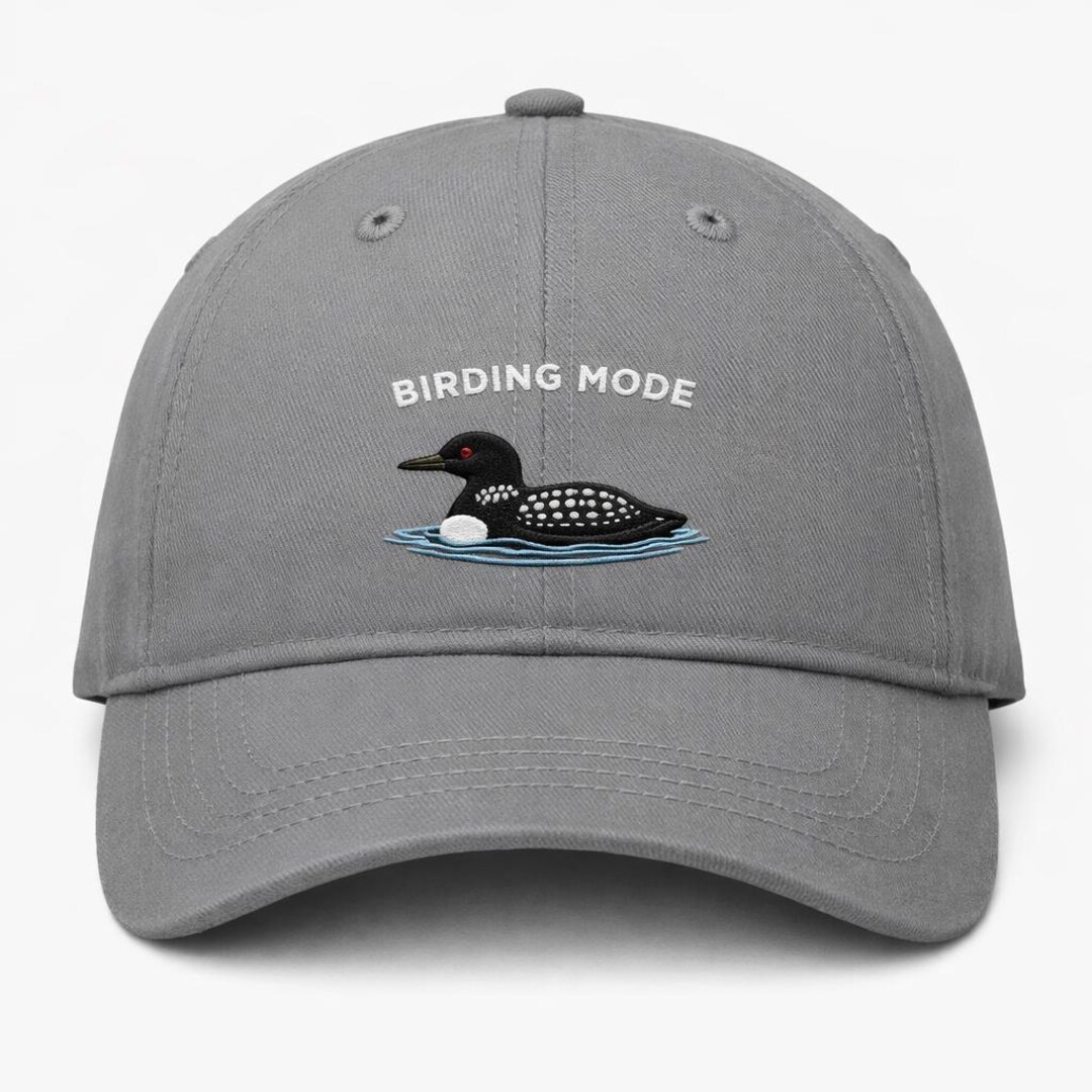 Custom Birding Mode Embroidered Hat Loon Bird Watcher Nature Lover Gift ...