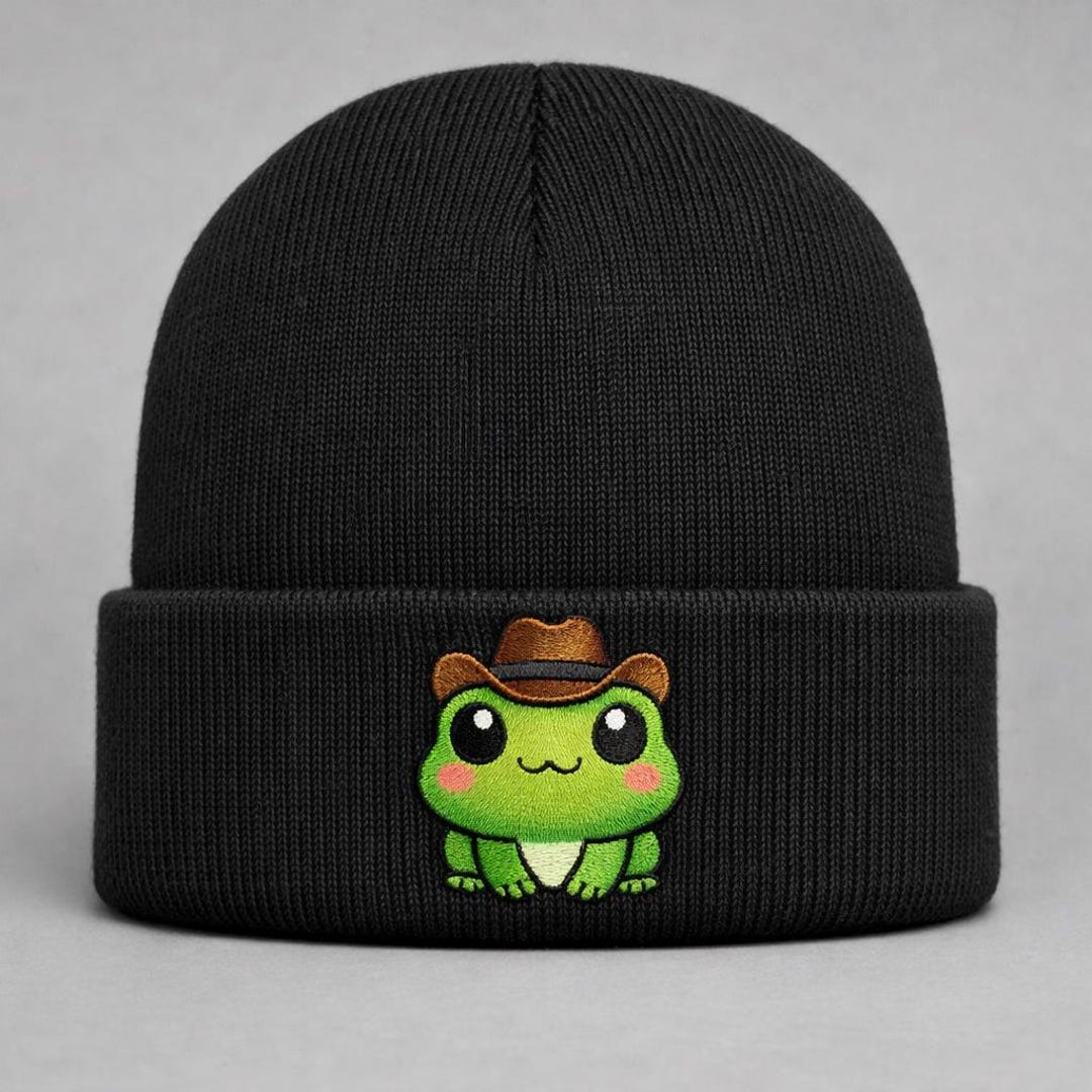 Custom Cute Cowboy Frog Embroidery Design Kawaii Animal Gift Funny ...
