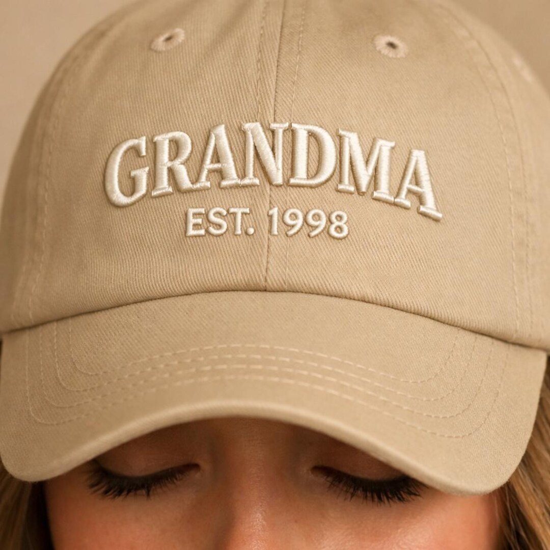 Custom Grandma Hat With Est Year Embroidered, Personalized Grandmother ...