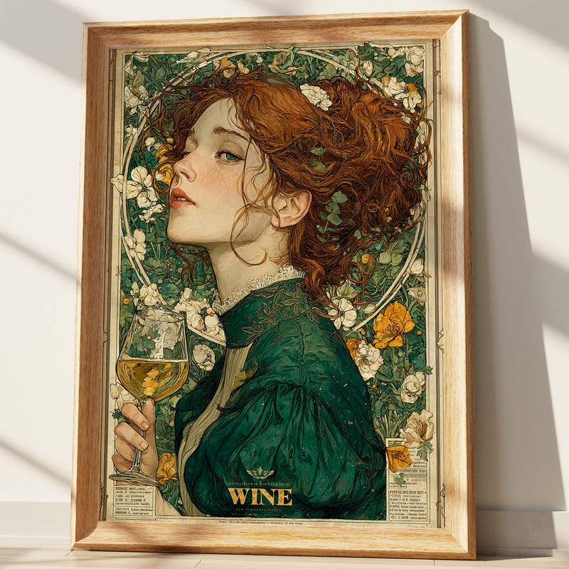 Redhead Woman Wall Art - Etsy