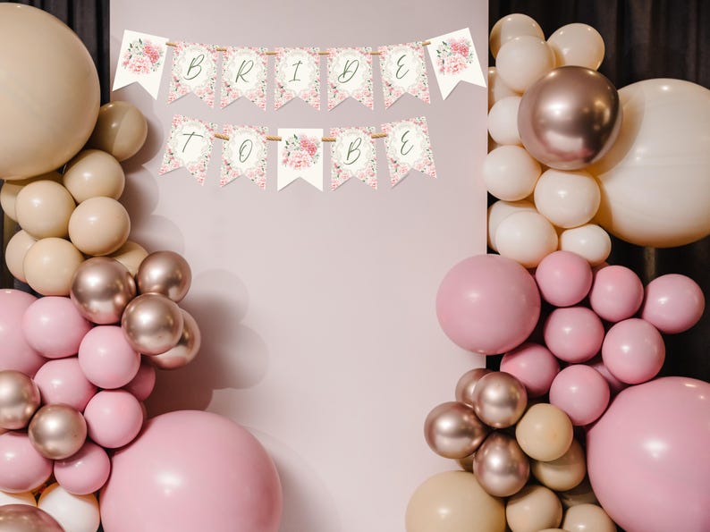 Editable Floral Banner, Elegant Blush Flower Banner, Spring or Summer ...
