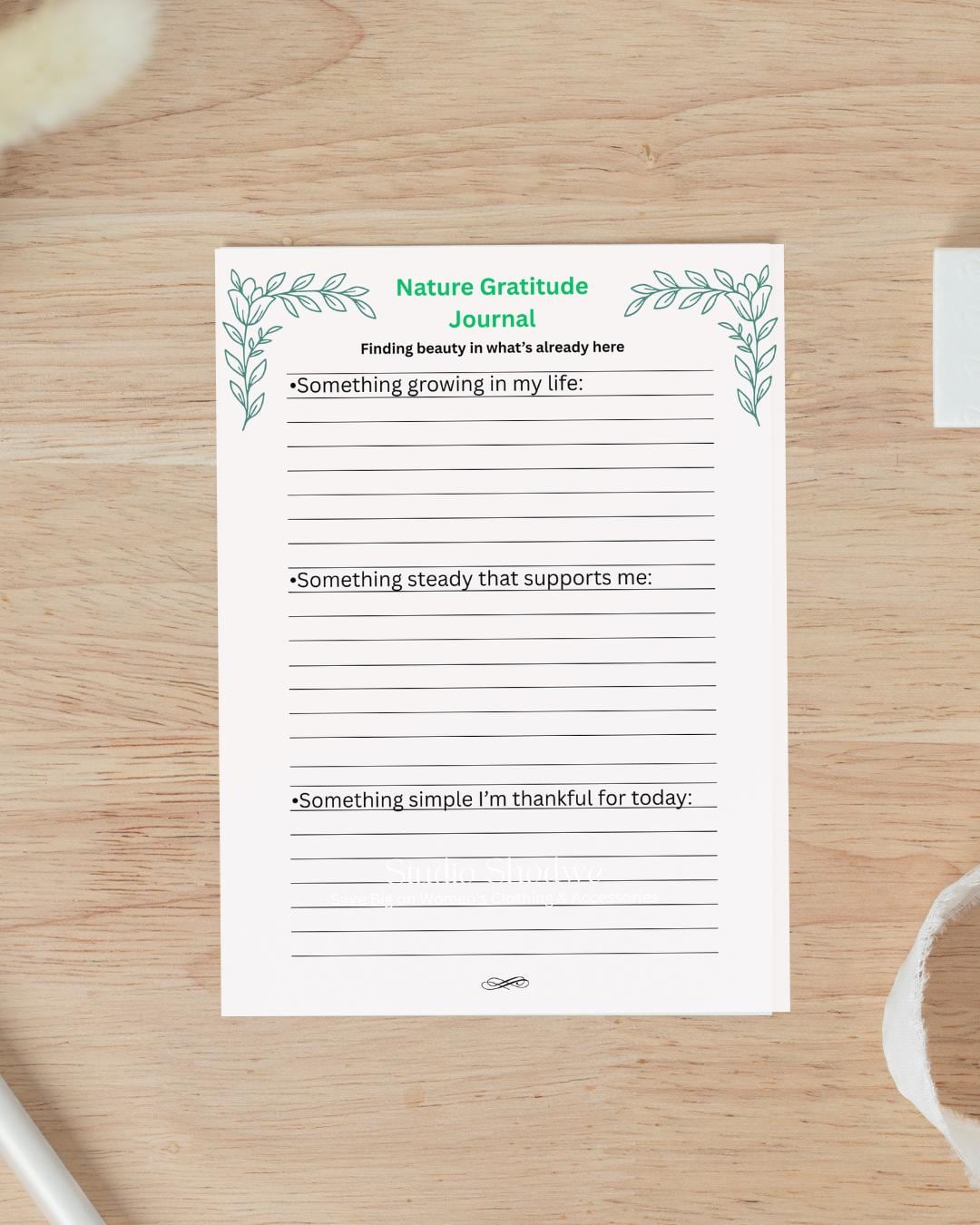 Gratitude Journal, Printable Daily Reflection (one-page Layout) - Etsy