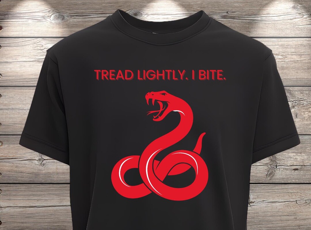 Red Snake "tread LIGHTLY. I Bite" Downloadable Png Jpg Svg - Etsy