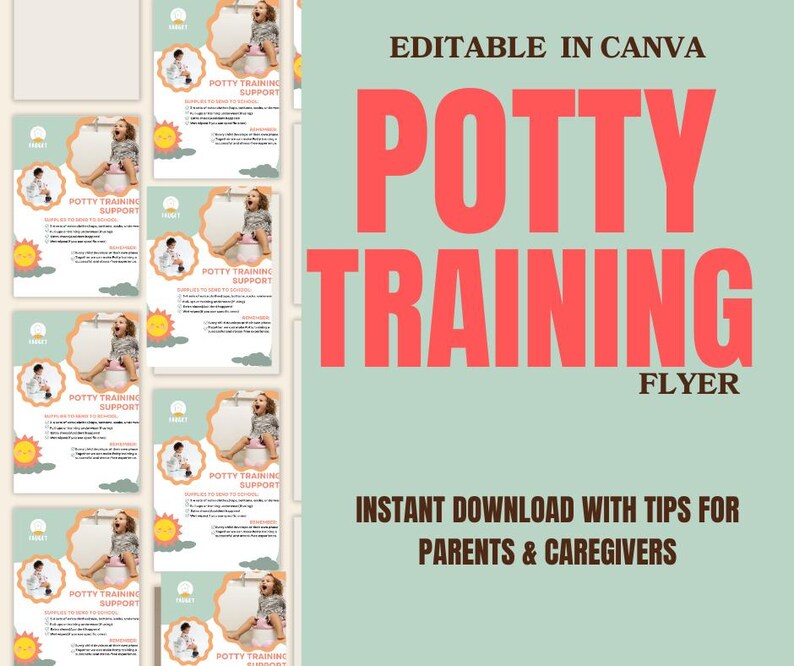 Ultimate Potty Training Flyer for Parents and Caregivers| Editable in ...