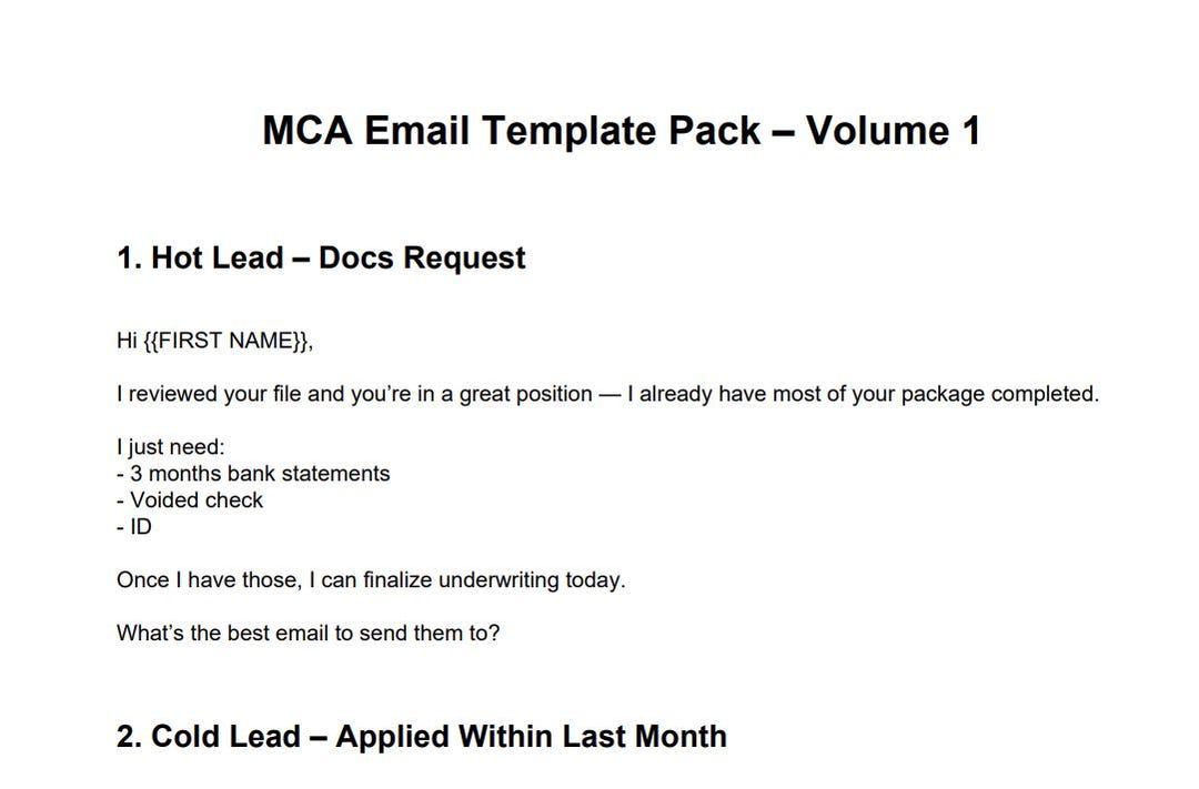 MCA Sales Script Pack - Funding Templates & Closing Lines - Etsy