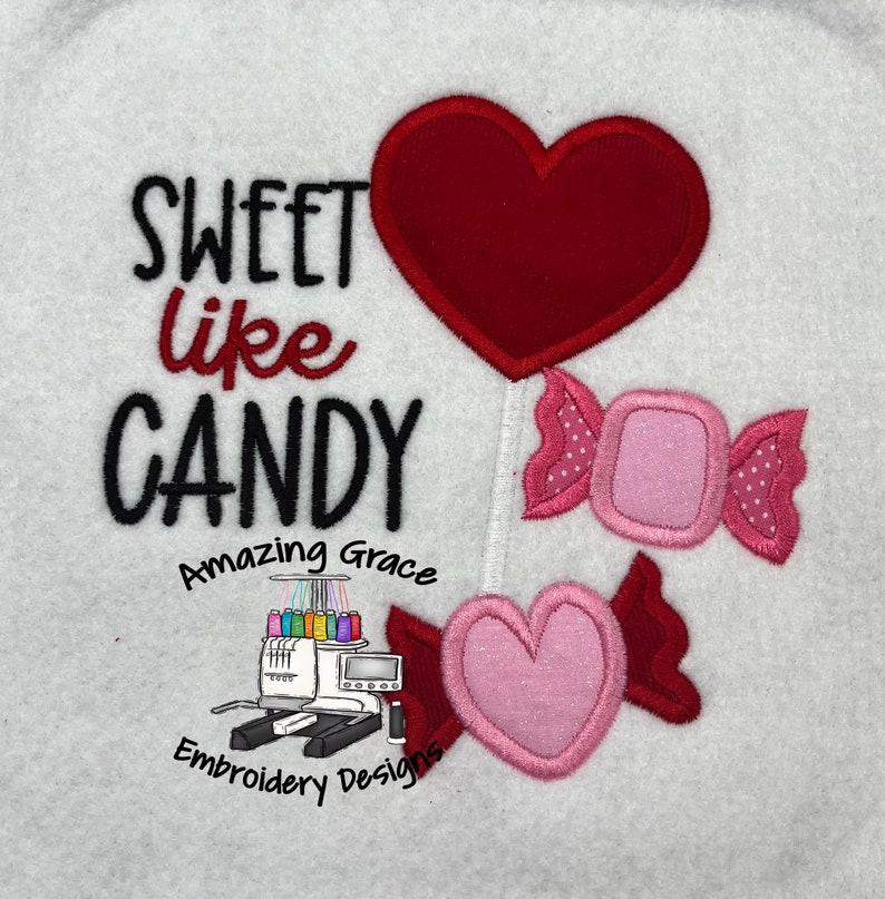 Sweet Like Candy Applique Design - Etsy