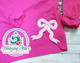 Hand Tied Style Side Bow Applique for Sweatshirts and Tops, Trendy ...