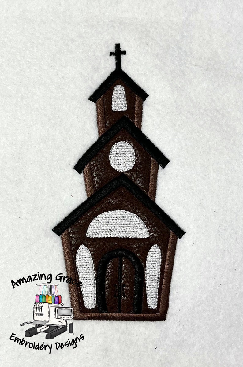 Church Applique Design - Etsy