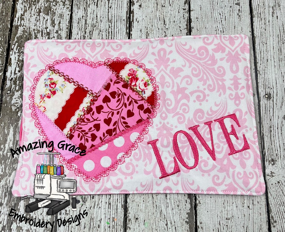 Love Mug Rug in the Hoop Design - Etsy
