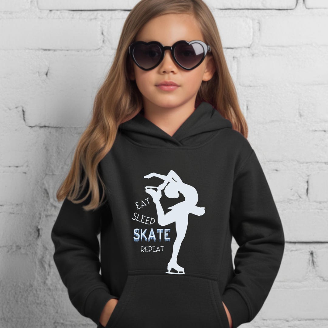 Eat Sleep Skate Repeat Shirt, Figure Skating Sweatshirt Hoodie, Ice ...