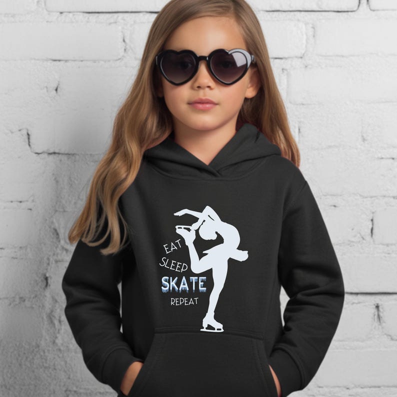 Eat Sleep Skate Repeat Shirt, Figure Skating Sweatshirt Hoodie, Ice ...