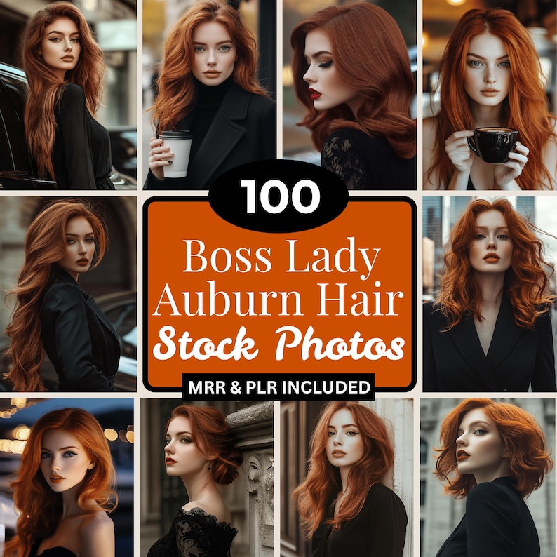 100 Boss Lady Auburn Hair Stock Photos Bundle | Female Entrepreneur ...