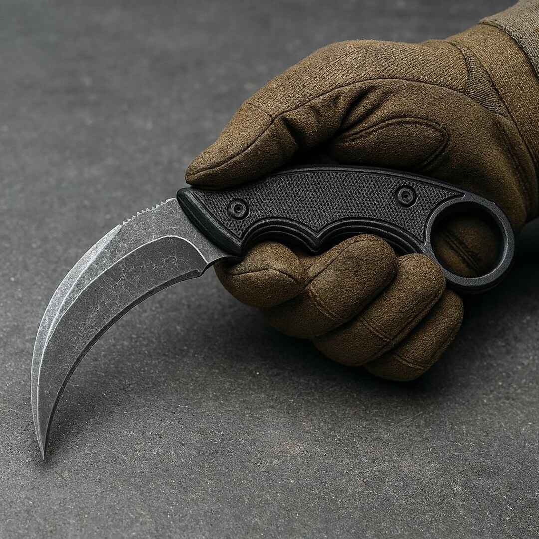 Military Combat Tactical Karambit Fixed Blade With Hard Sheath and Fire ...