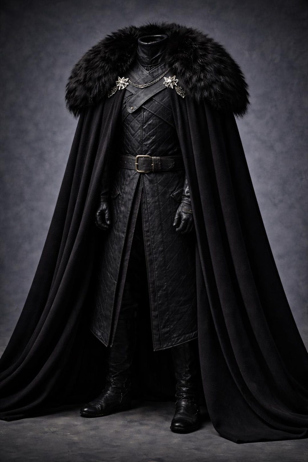 Dark Fantasy Faux Fur Cloak | Gothic Medieval Cape Costume - Etsy