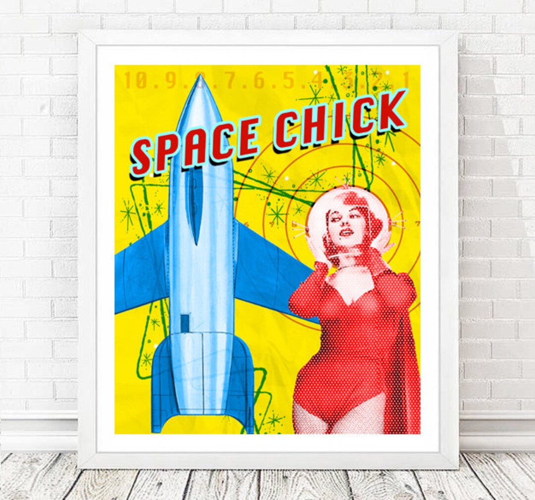 Space Chick Graphic Art Print - Etsy
