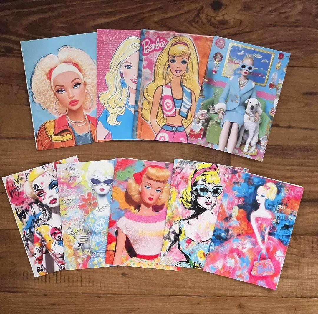 Fashion Doll Blank Greeting Note Cards Postcard - Etsy