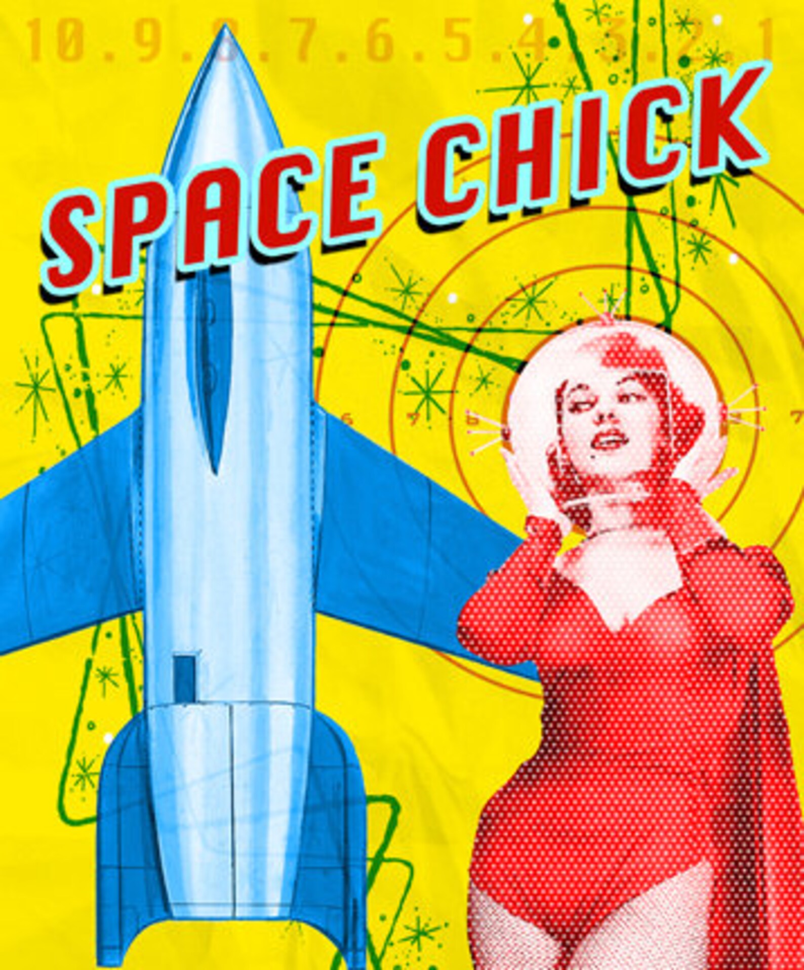 Space Chick Graphic Art Print - Etsy