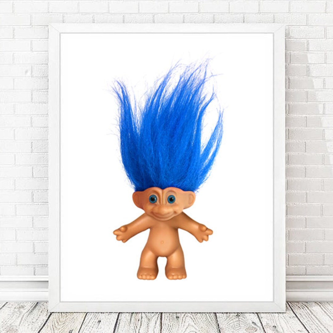 Vintage Retro Troll Doll Blue Hair Photo Print Graphic Art Print - Etsy