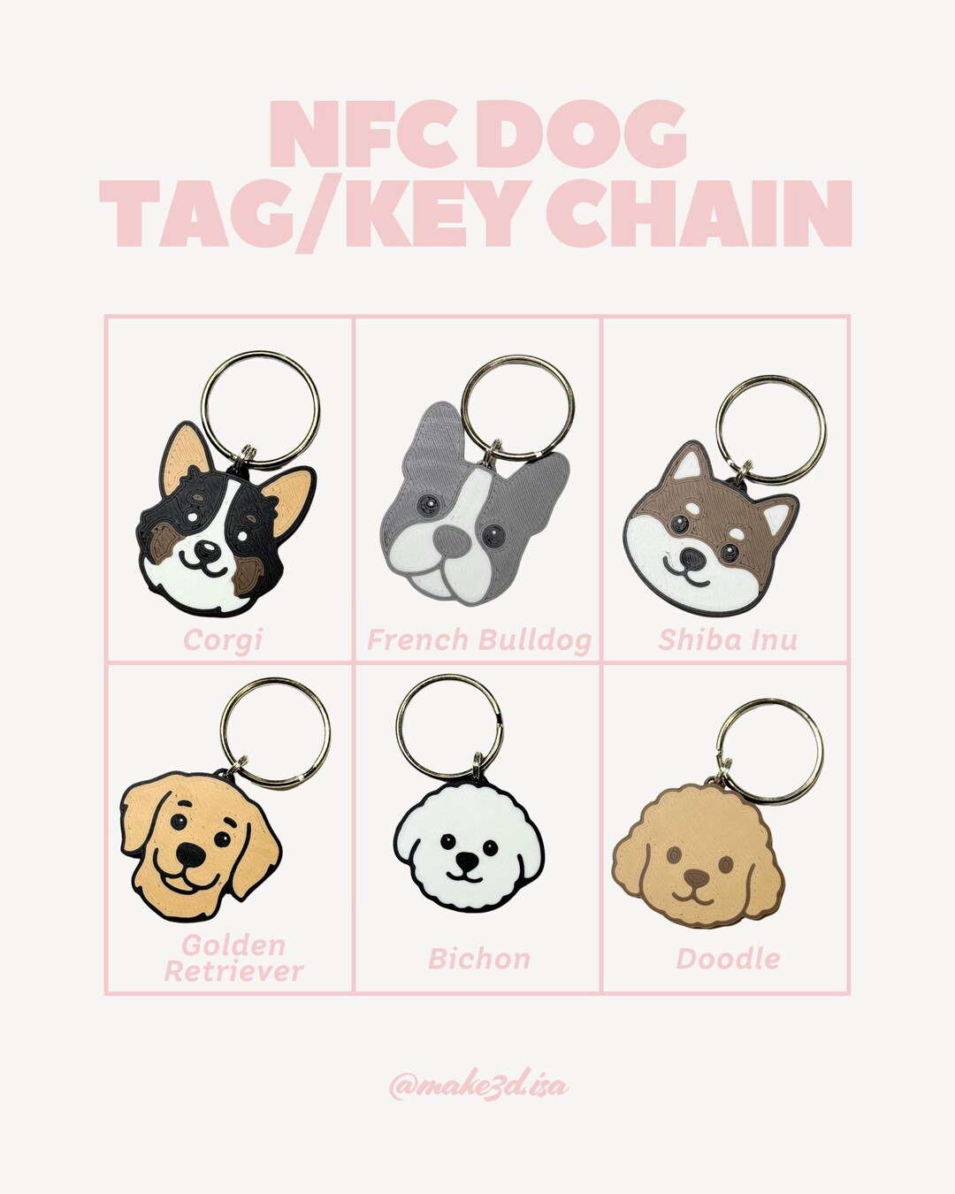 Personalized NFC Dog Tags & Keychains - Smart Pet ID - Etsy