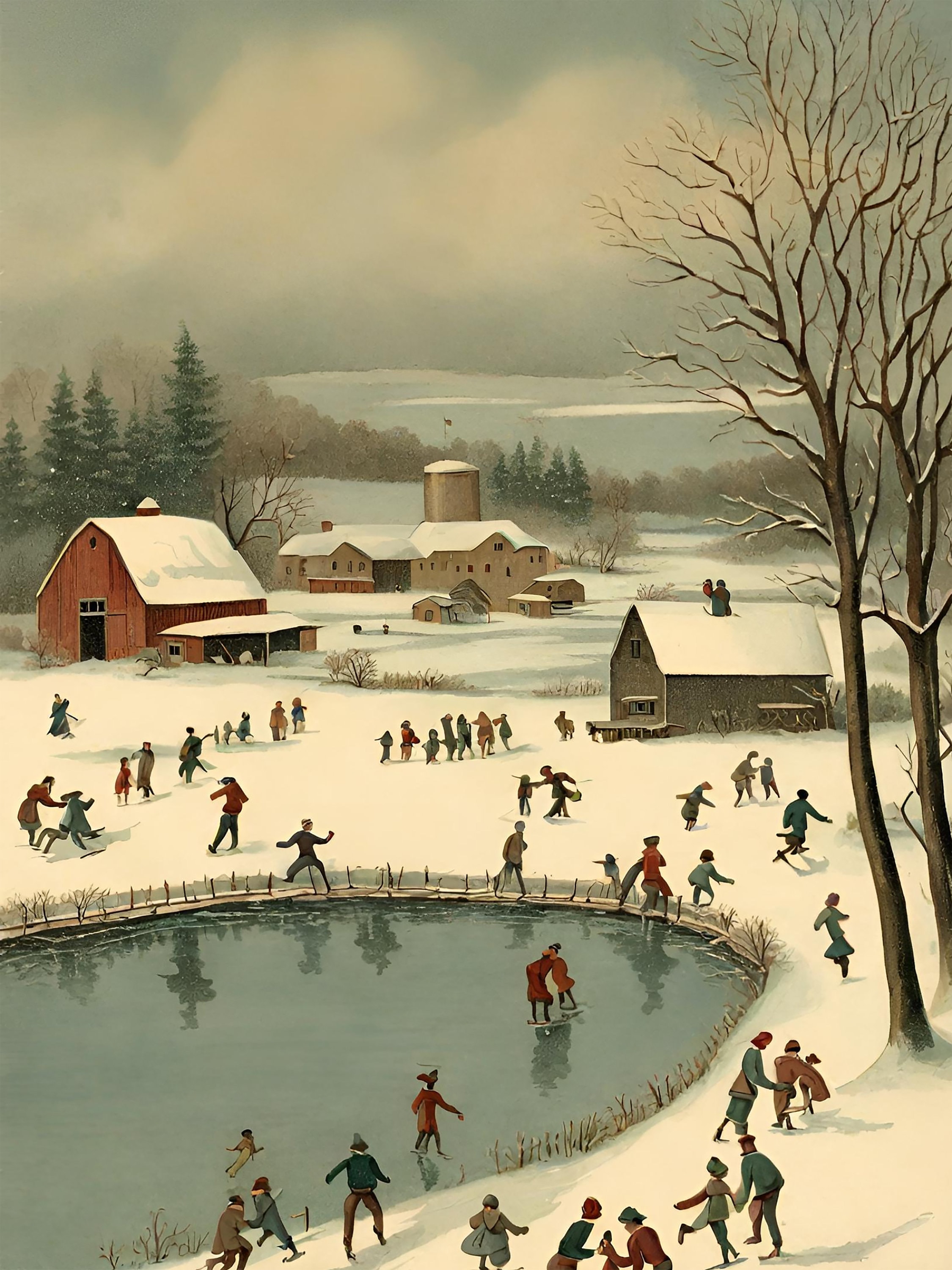 Winter's Nostalgia: A Digital Download Prints Collection of Winter Scenes for Your Home, Cabin ...