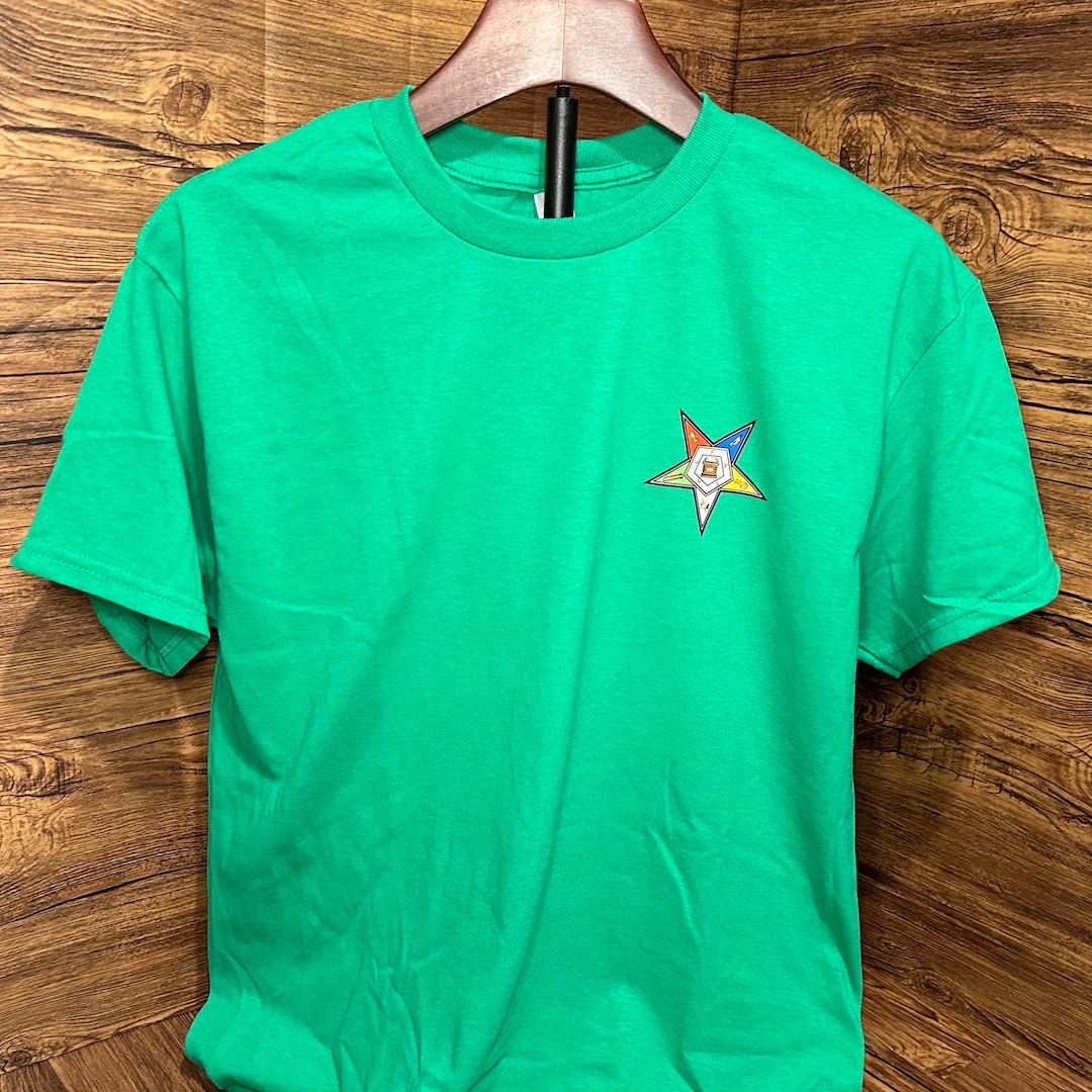 Green Eastern Star Custom T-shirts, Martha Star Point, OES, Masonic ...