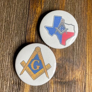 Buttons 1.25” / Masonic / Eastern Star / Shrine / Rainbow Girls ...