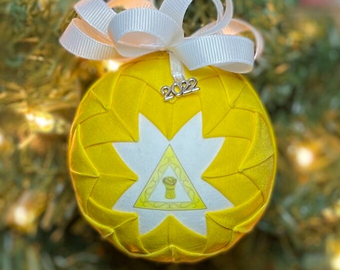 Only 1 Available! Order of the Eastern Star Quilted Fabric Christmas ...