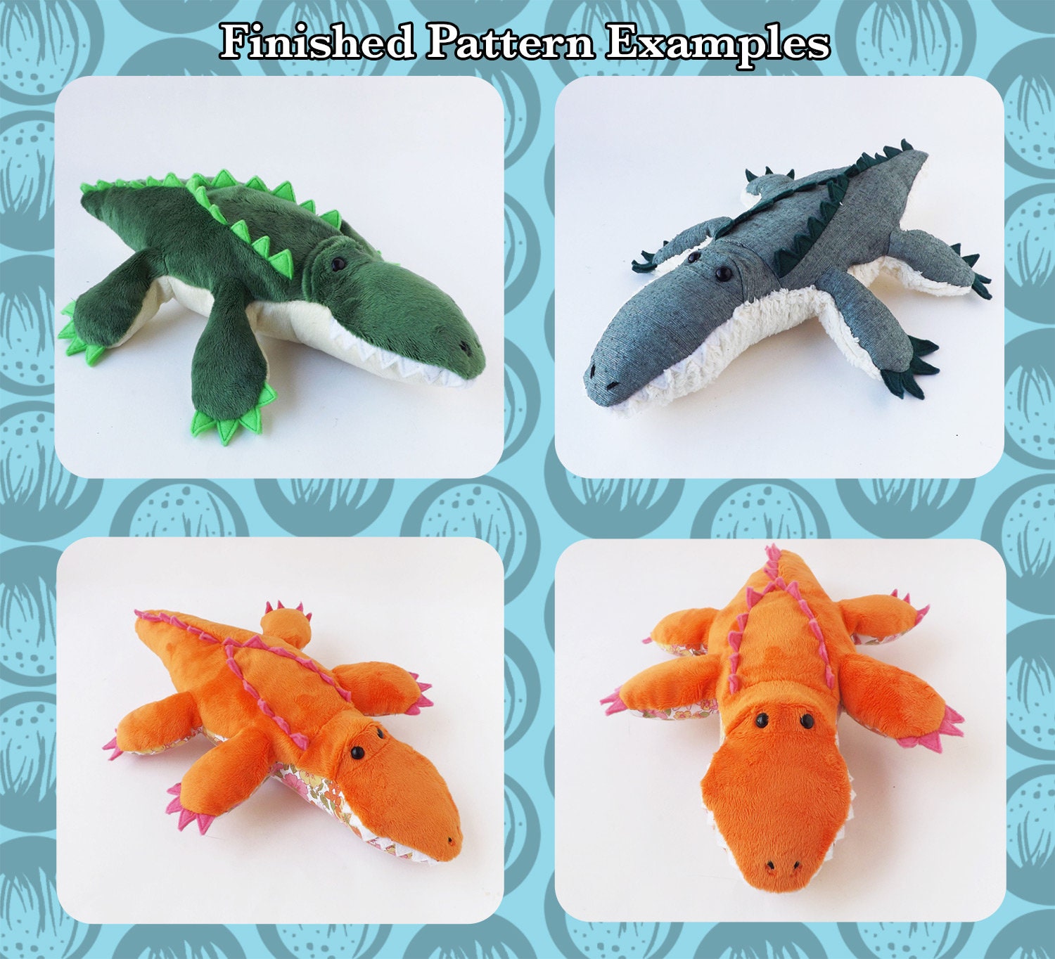 Plush Crocodile Toy Pattern - Etsy