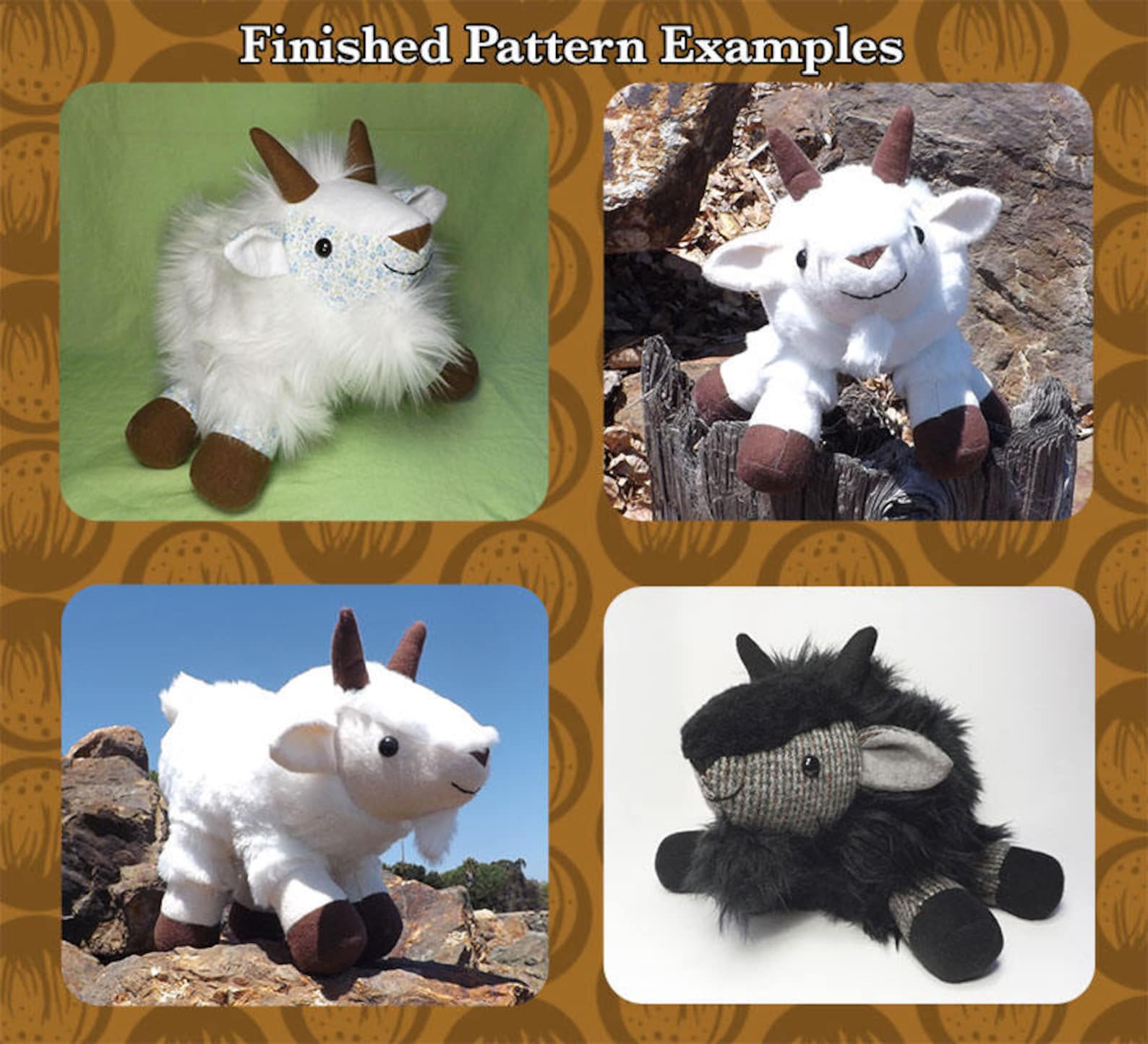 Plush Mountain Goat Toy Pattern - Etsy