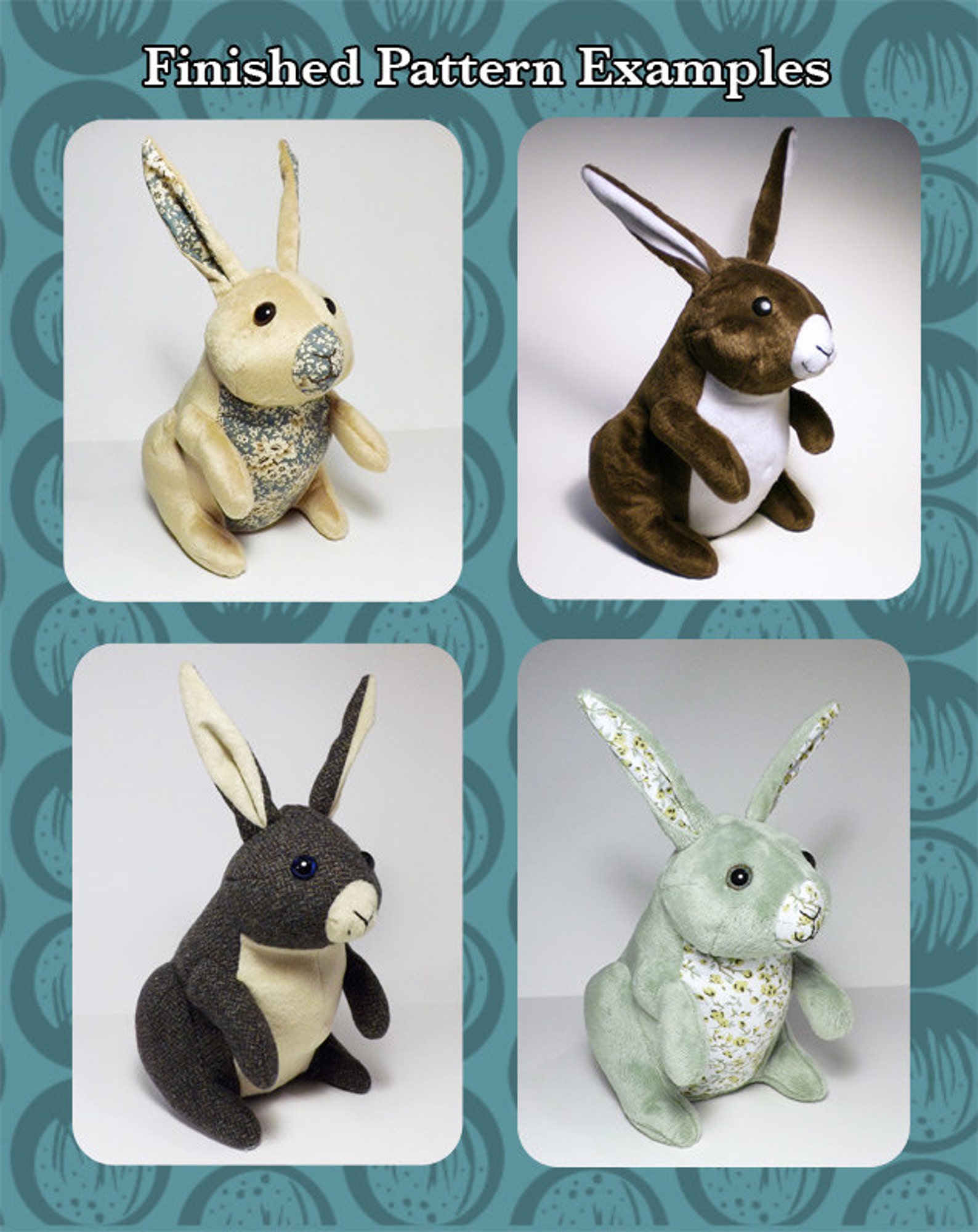 Plush Rabbit Toy Pattern - Etsy