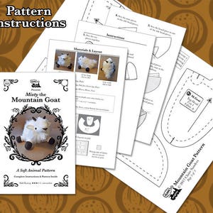 Plush Mountain Goat Toy Pattern - Etsy