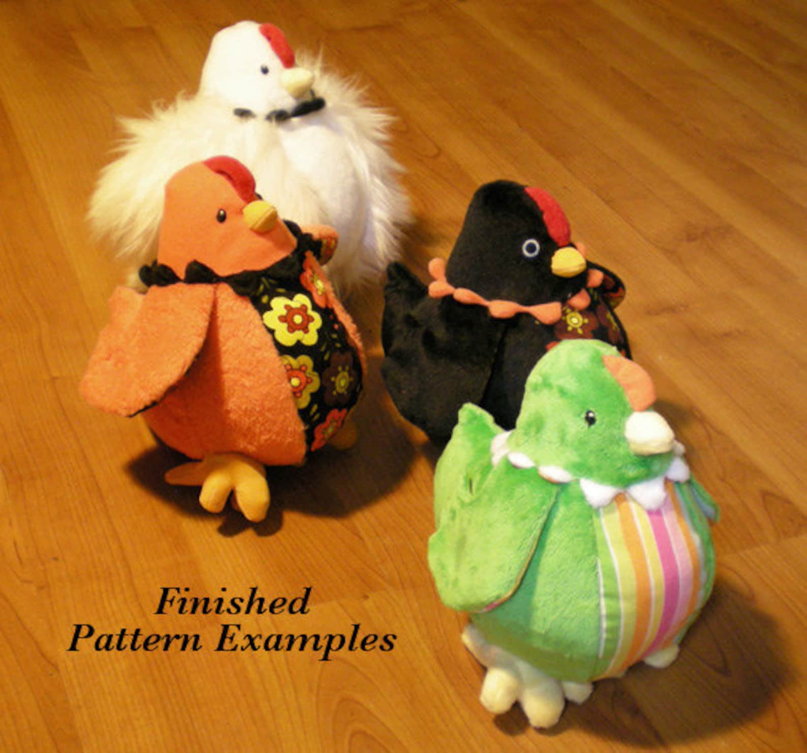 Plush Chicken Toy Pattern - Etsy