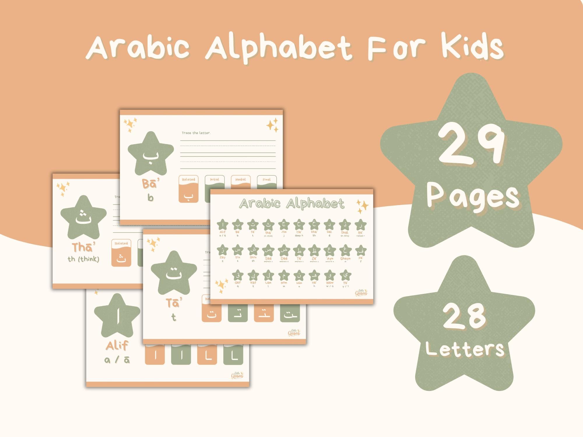 Arabic Alphabet for Kids – Trace & Learn - Etsy