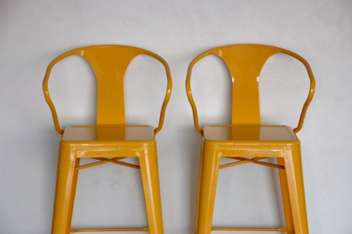 Custom Painted Tolix Style Arm Chair Counter Stool in 24 | Etsy