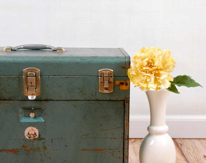 Vintage Waterloo Industrial Machinist Tool Box in Aqua Blue - Etsy