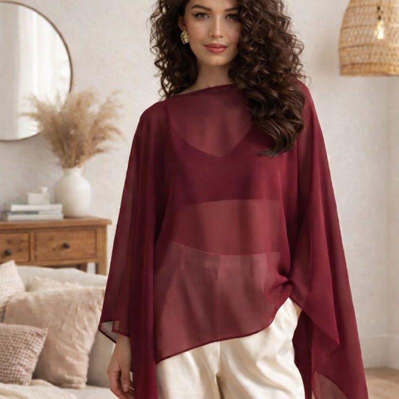 Sheer Overlay Top - Etsy