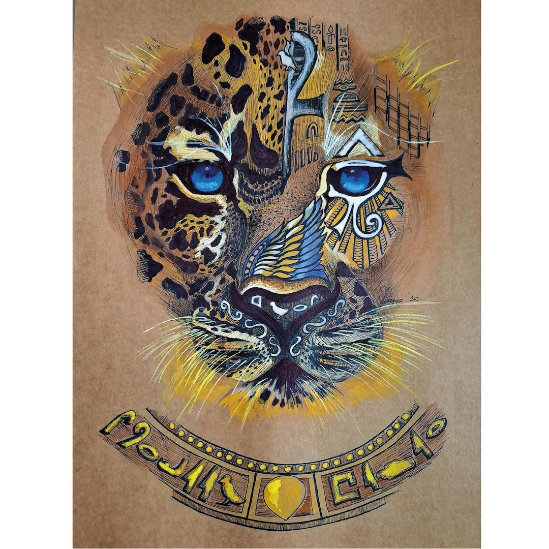 Ancient Egyptian Art, Handcrafted Hieroglyphic, Eye of Horus & Heh ...