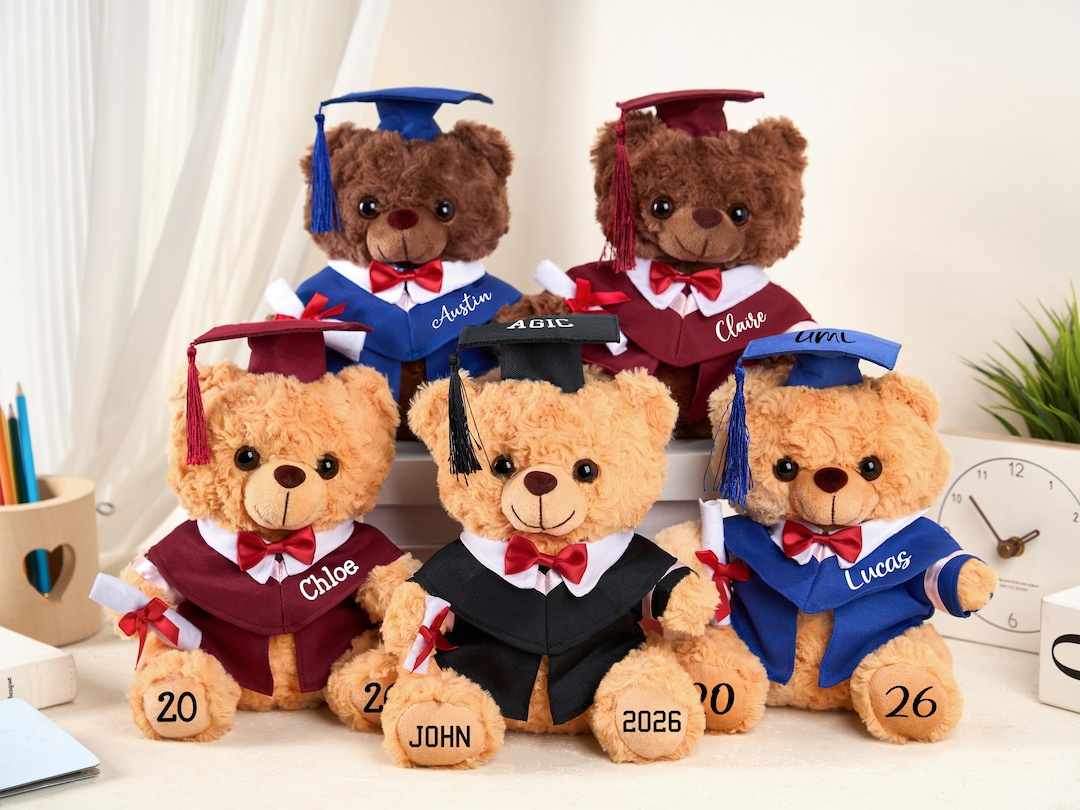 Personalized Graduation Bear 2026, Custom Gift for Grad, Graduation ...