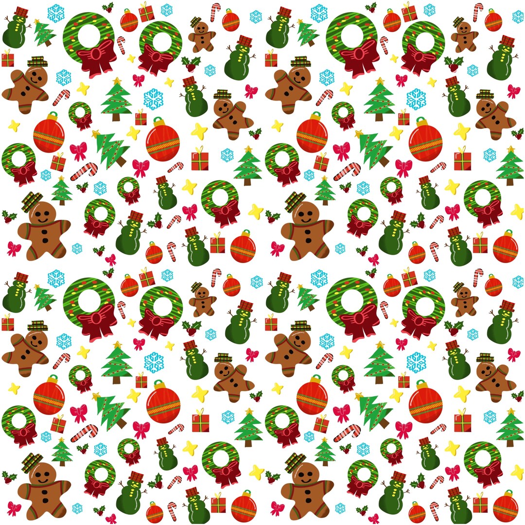 Christmas Seamless Pattern | Holiday Digital Paper (PNG) - Etsy